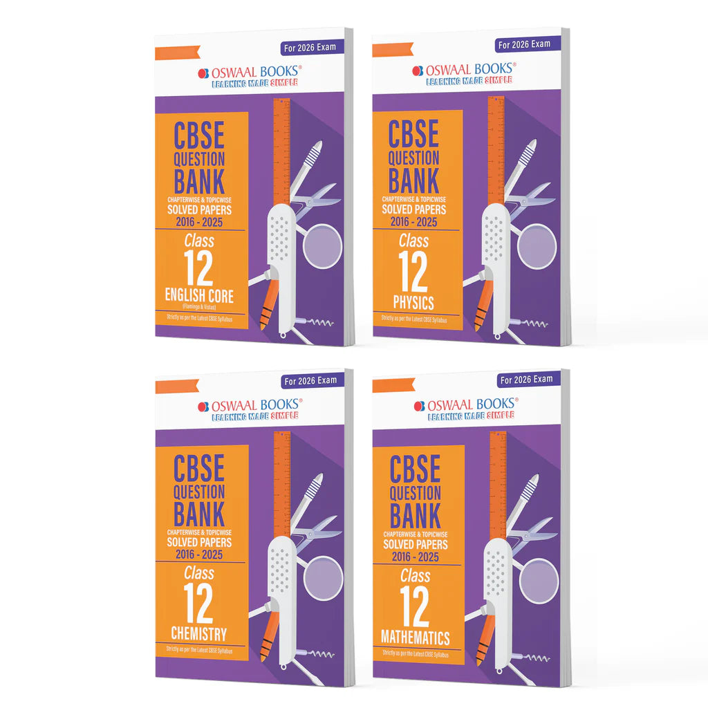 Oswaal CBSE Question Bank Class 12 Set of 4 Books | English Core | Phy ...