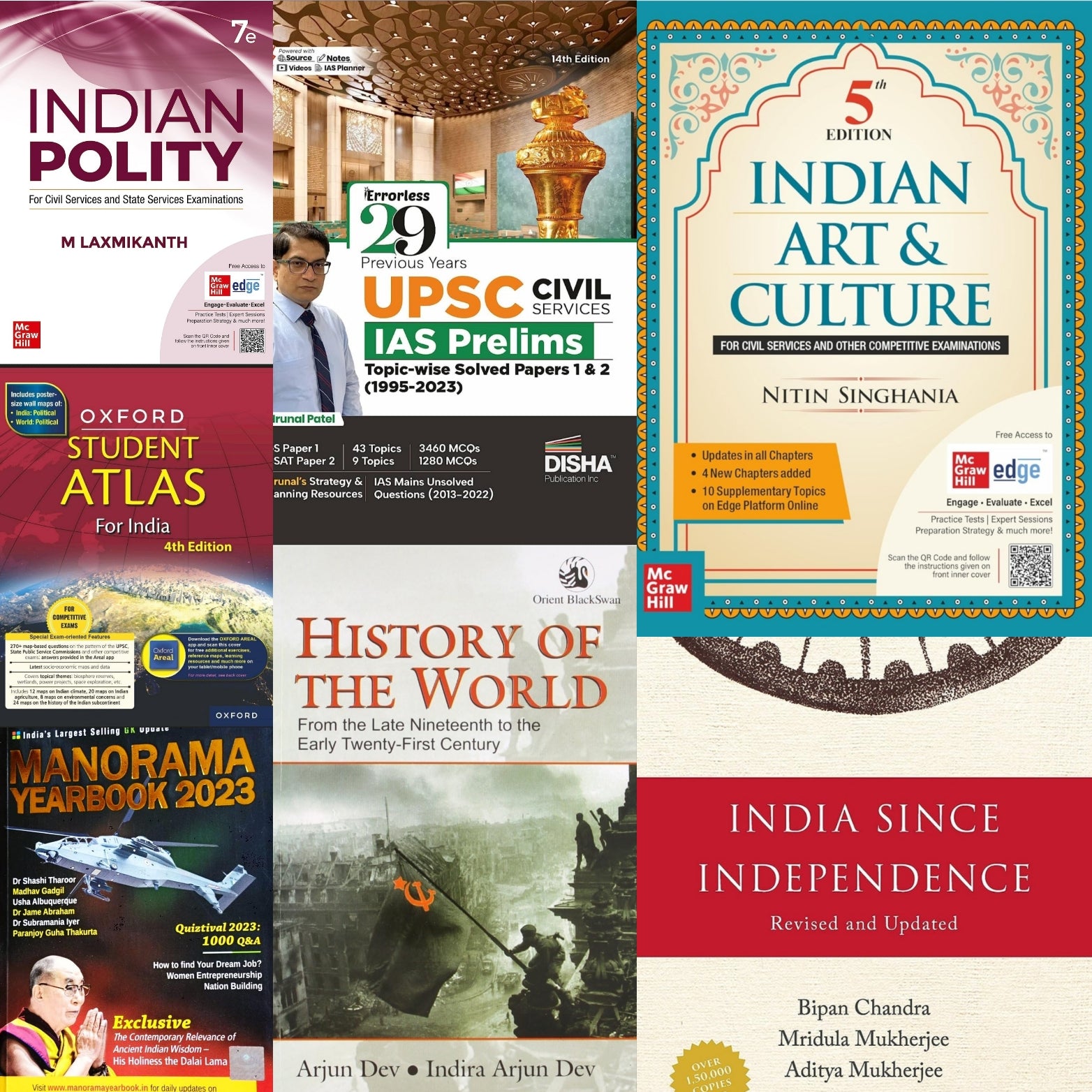 7 Books Combo For UPSC/IAS/IPS & other Exams (English Medium) – Booksfy