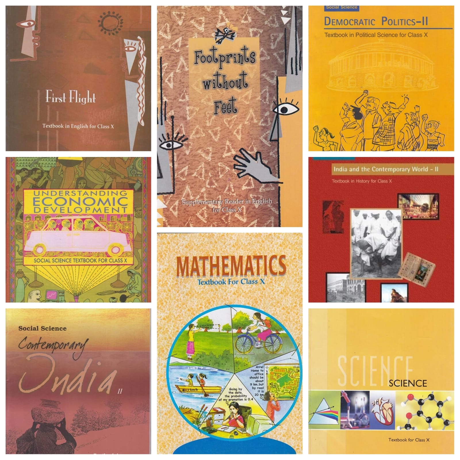 NCERT class 10th 100% original Books Set (English Medium) - latest edi ...